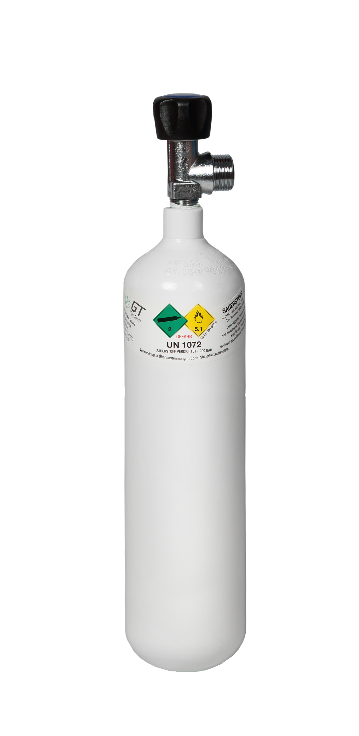 Sauerstoffflasche 2 l mit Druckminderer, Maske f. Notfallkoffer ...